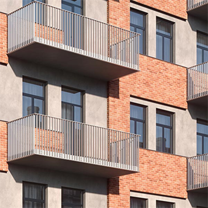 BIM objects - Free download! Aluminium railing series 100 | BIMobject