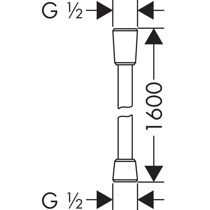 Objetos BIM - ¡Descarga gratis! AXOR Shower hose 1.60 m | BIMobject