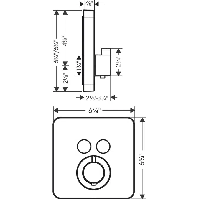 Objetos BIM - ¡Descarga gratis! AXOR ShowerSolutions Thermostat for ...