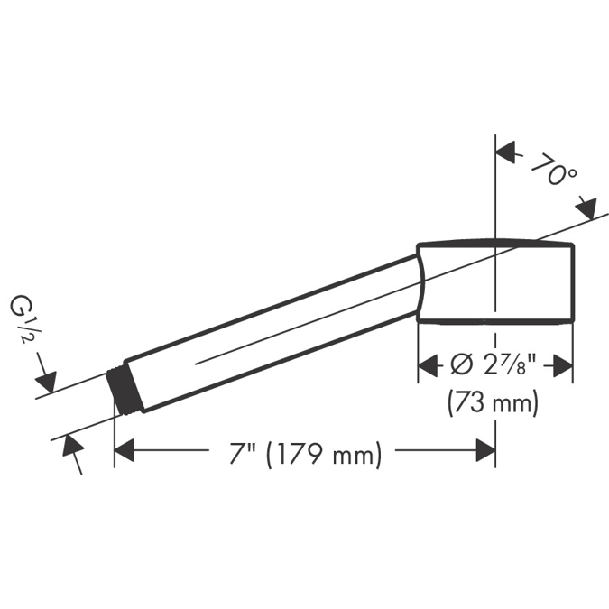 BIM objects - Free download! AXOR One Hand shower 75 1jet 1.75 GPM ...
