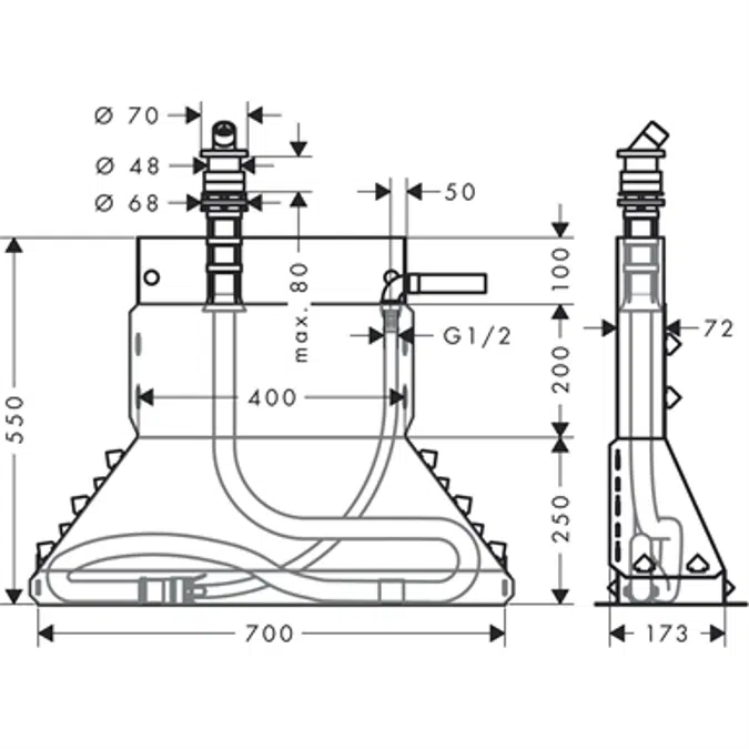 BIM objects - Free download! AXOR Rim mounted bath set | BIMobject