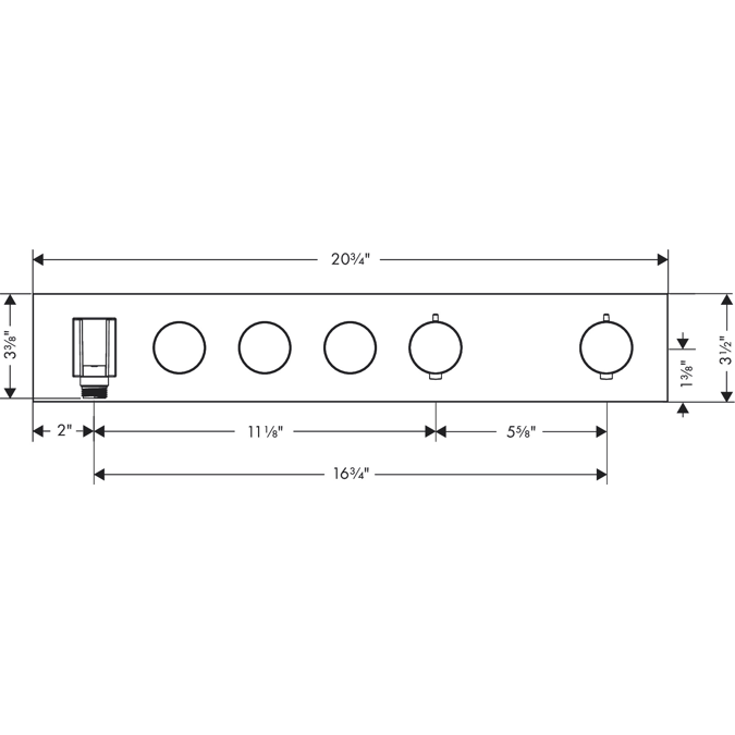 BIM objects - Free download! AXOR ShowerSolutions Thermostatic module Select 530/90 for ...