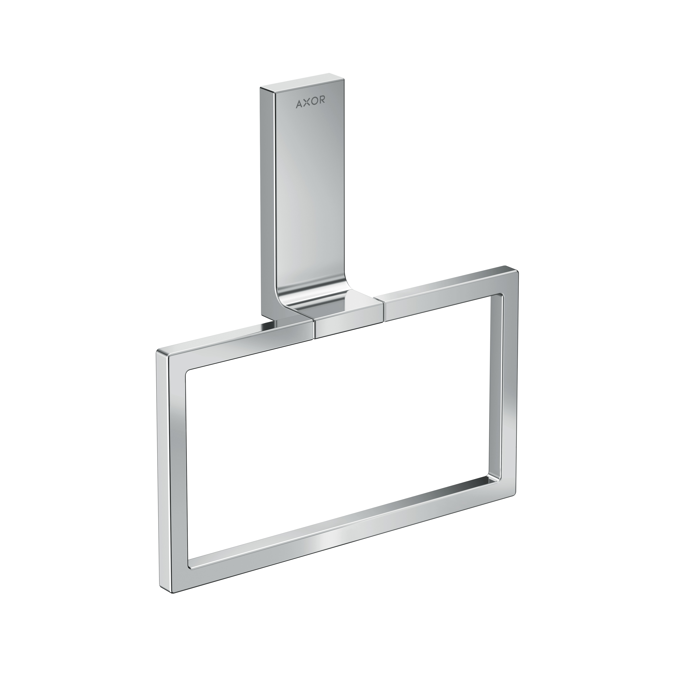 BIM objects - Free download! AXOR Universal Rectangular Towel ring | BIMobject