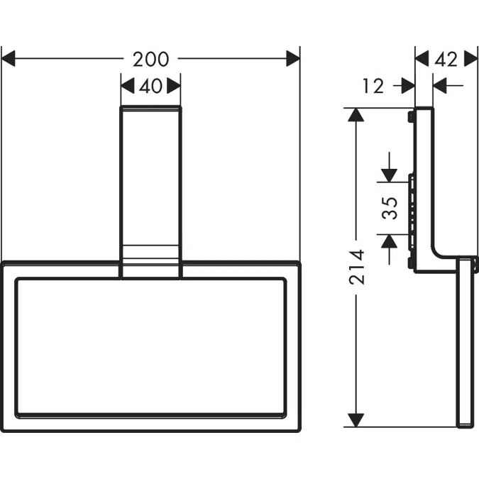 Objetos BIM - ¡Descarga gratis! AXOR Universal Rectangular Towel ring | BIMobject
