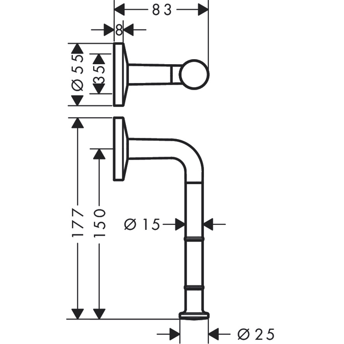 BIM objects - Free download! AXOR Universal Circular Toilet paper ...