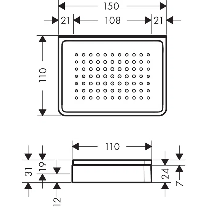 BIM objects - Free download! AXOR Universal Softsquare Soap dish/ shelf ...