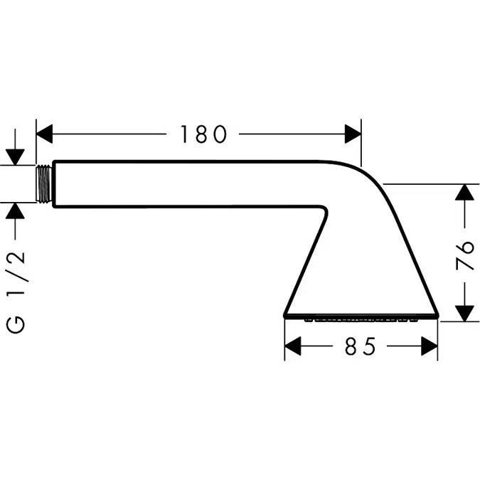 Objetos BIM - ¡Descarga gratis! AXOR Showers/Front Hand shower 85 1jet ...