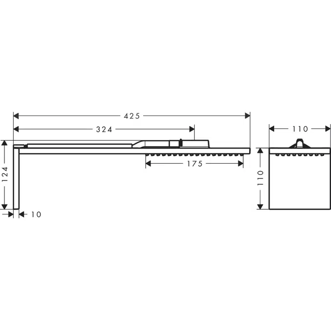 BIM objects - Free download! AXOR ShowerComposition Overhead shower ...