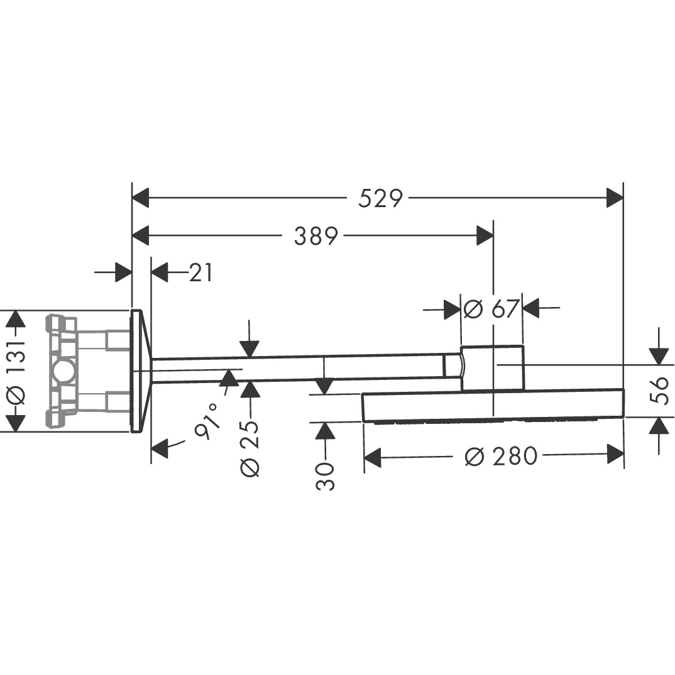 BIM objects - Free download! AXOR One Overhead shower 280 2jet with ...