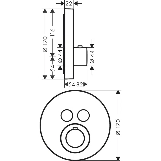 Objetos BIM - ¡Descarga gratis! AXOR ShowerSolutions Thermostat for ...