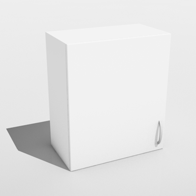BIM objects - Free download! Wall cabinet with shelves, K height ...