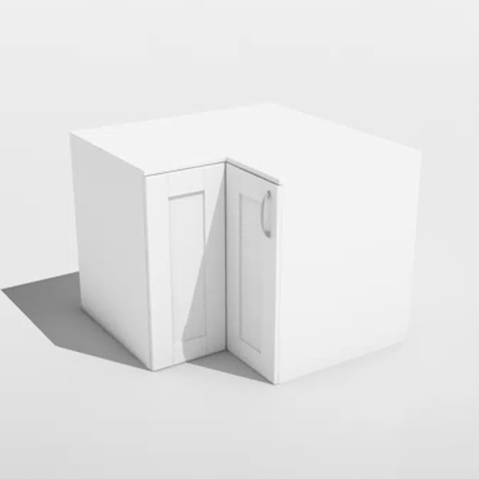 BIM objects - Free download! Corner cabinet with shelves - Studio ...
