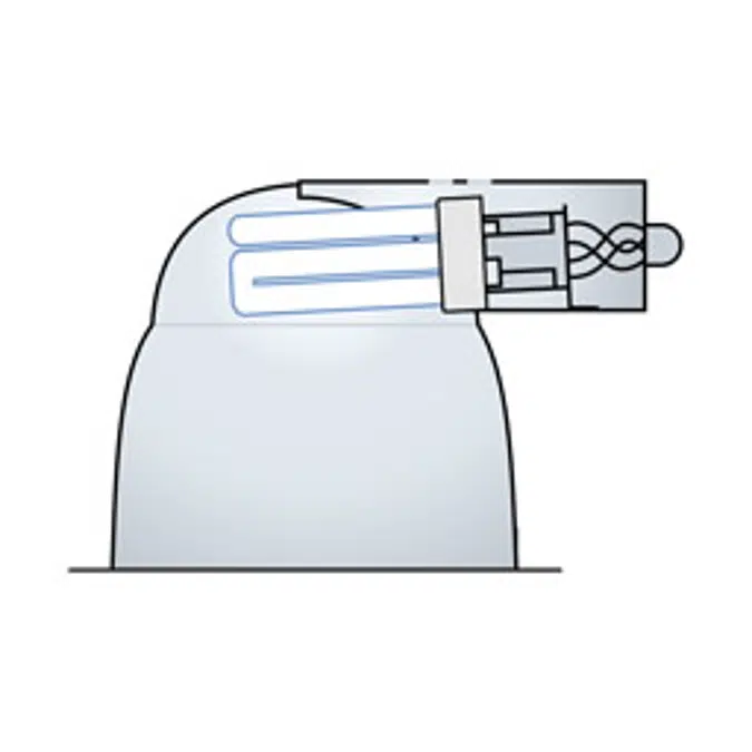 BIM objects - Free download! 6” Horizontal Double Lamp CFL Downlight ...