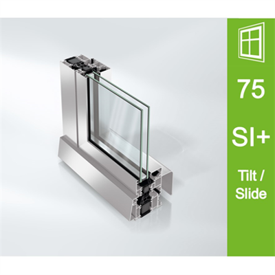 BIM objects - Free download! Window AWS 75.SI+optimized, Tilt/slide | BIMobject