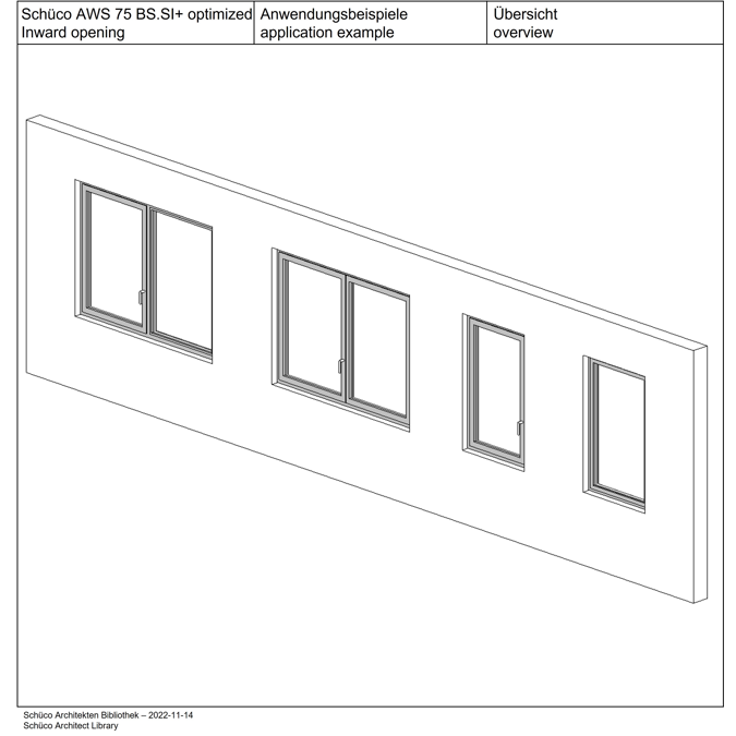 BIM objekty – zdarma ke stažení! Window AWS 75 BS.SI+optimized, Inward opening | BIMobject