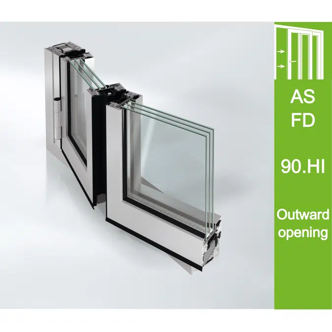 BIM objects - Free download! Folding Sliding System AS FD 90.HI, Outward opening | BIMobject