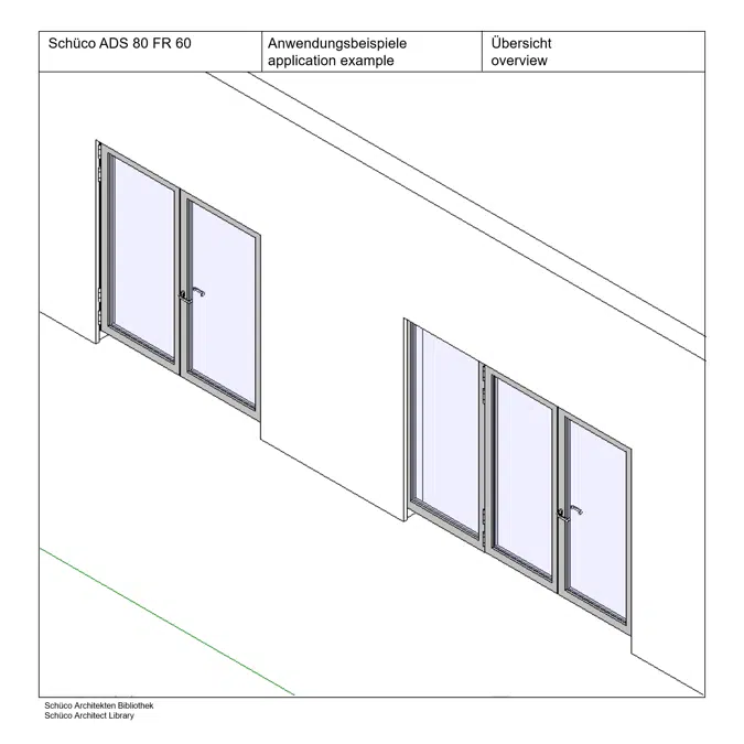 BIM objects - Free download! Door ADS 80 FR 60, Outward opening | BIMobject