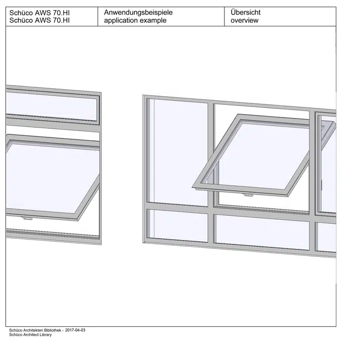 BIM objects - Free download! Window AWS 70.HI, Horizontal and Vertical ...