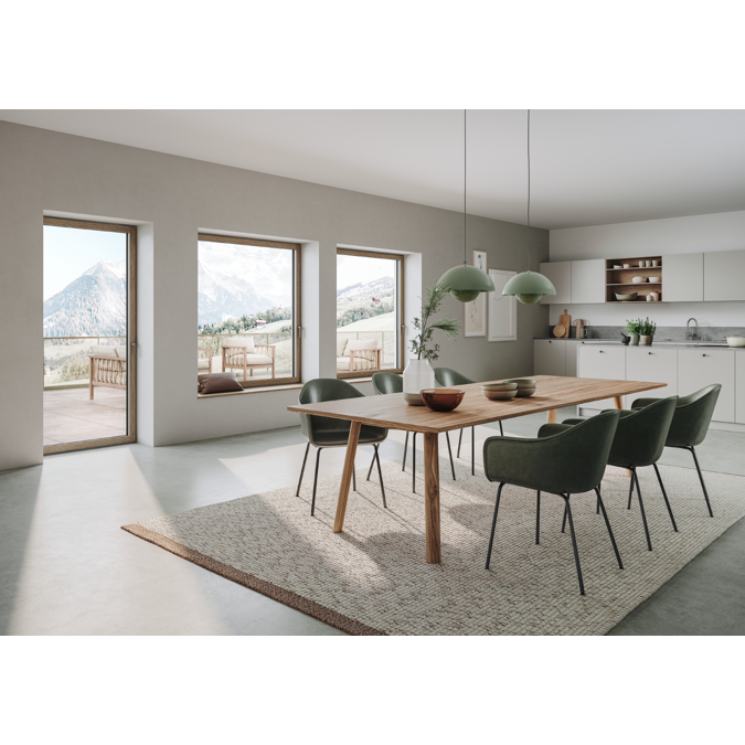 BIM objects - Free download! Window AWS 75 BS.SI+WoodDesign, Inward ...