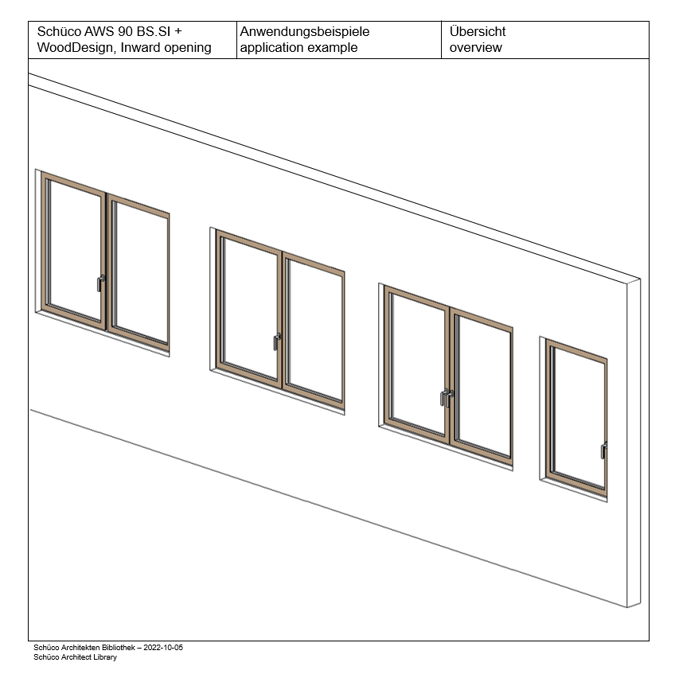 BIM-objekt - Gratis nedladdning! Window AWS 90 BS.SI+WoodDesign, Inward ...