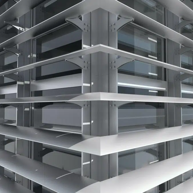 BIM objects - Free download! Sun Shading ALB, Hollow louvre blade ...
