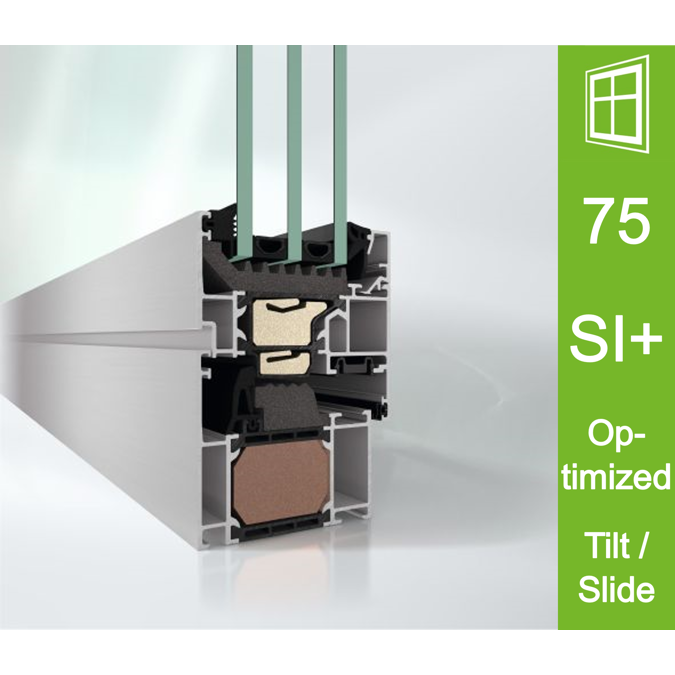 BIM objects - Free download! Window AWS 75.SI+optimized, Tilt/slide ...