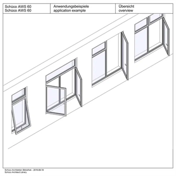 BIM objects - Free download! Window AWS 60, Outward opening | BIMobject