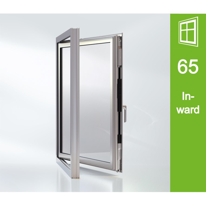 BIM objects - Free download! Window AWS 65, Inward opening | BIMobject