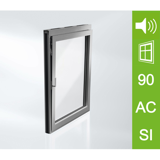 BIM objects - Free download! Acoustic Window AWS 90 AC.SI, Inward ...