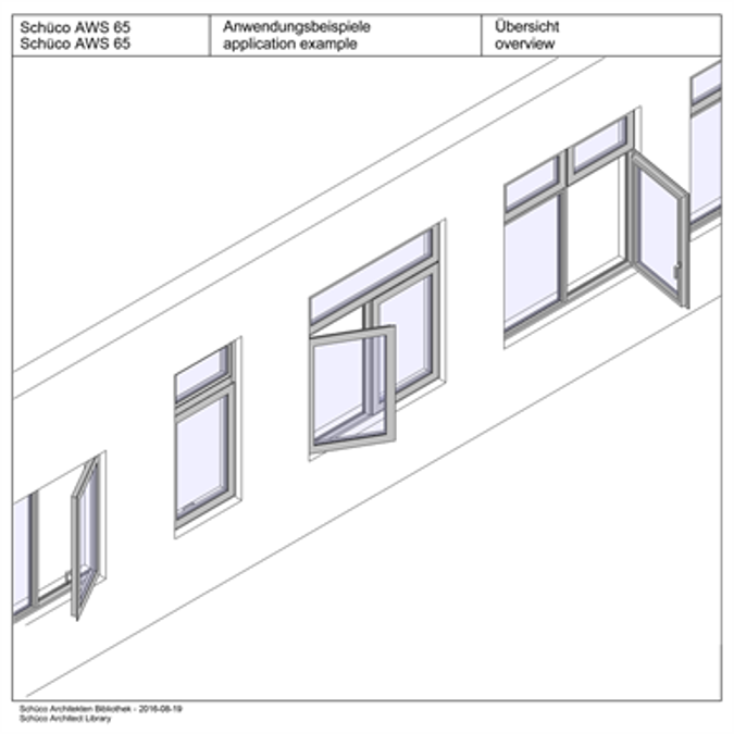 BIM objects - Free download! Window AWS 65, Outward opening | BIMobject
