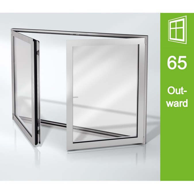 BIM objects - Free download! Window AWS 65, Outward opening | BIMobject