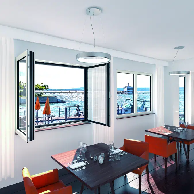 BIM objects - Free download! Window AWS 90 BS.SI+, Inward opening ...