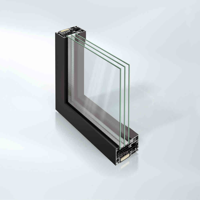 BIM objects - Free download! Window AWS 75 PD.SI, Inward opening ...