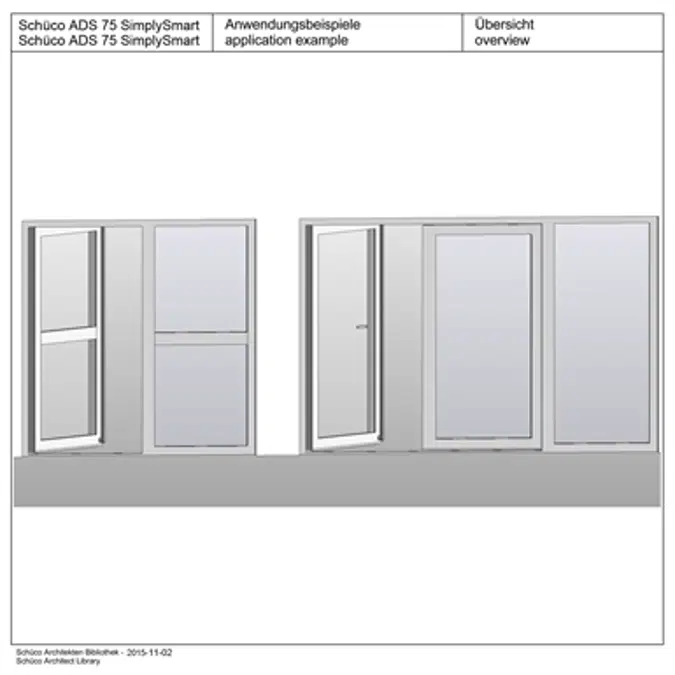 BIM objects - Free download! Door ADS 75 SimplySmart, Inward Opening | BIMobject