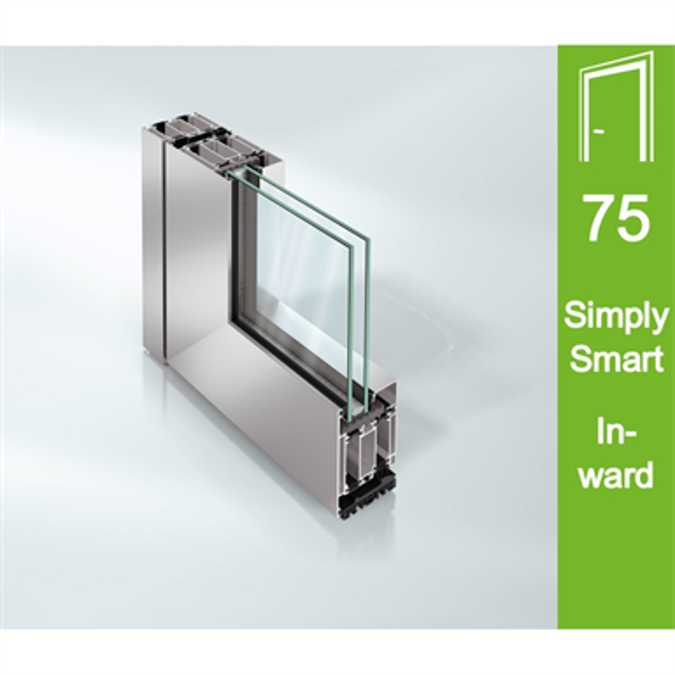 BIM objects - Free download! Door ADS 75 SimplySmart, Inward Opening | BIMobject