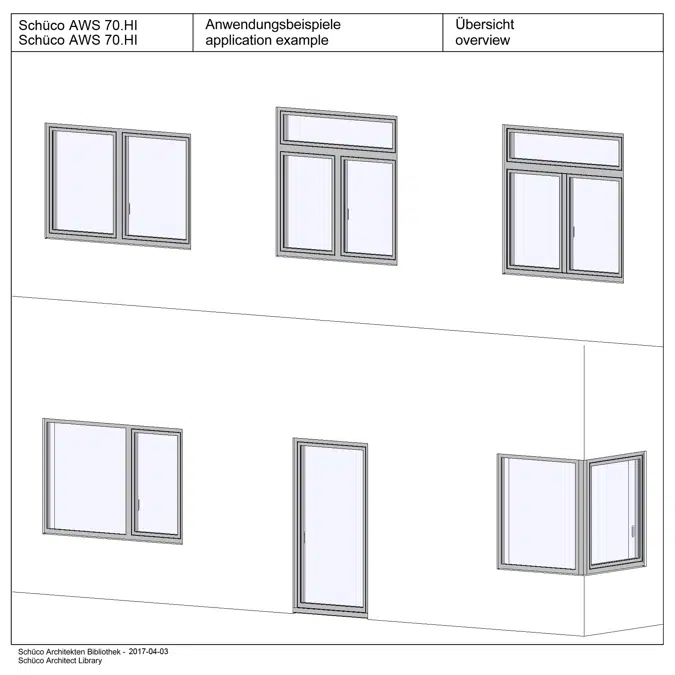BIM objects - Free download! Window AWS 70.HI, Inward opening | BIMobject