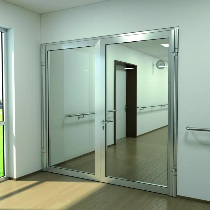 BIM objects - Free download! Door ADS 80 FR 30, Outward opening | BIMobject