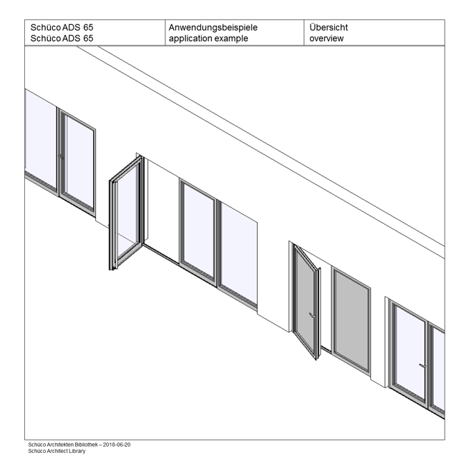 BIM 객체 - 무료로 다운로드하세요! Door ADS 65, Inward opening | BIMobject