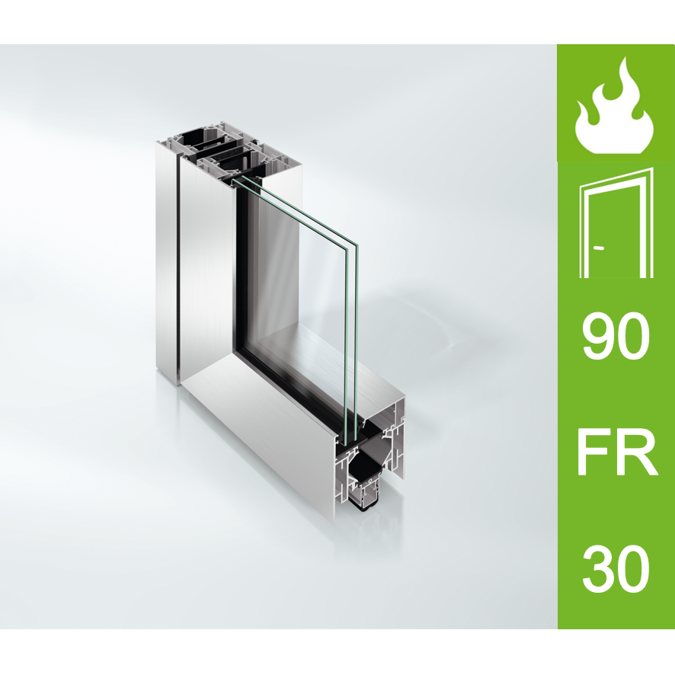 BIM objects - Free download! Door Firestop ADS 90 FR 30, Outward ...