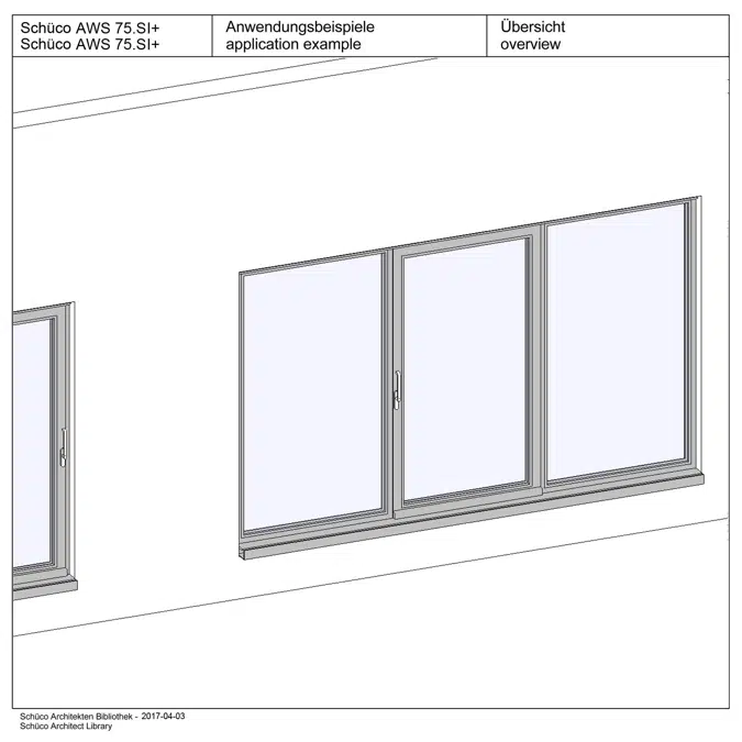 BIM objects - Free download! Window AWS 75.SI+, Tilt/Slide Easy Access ...