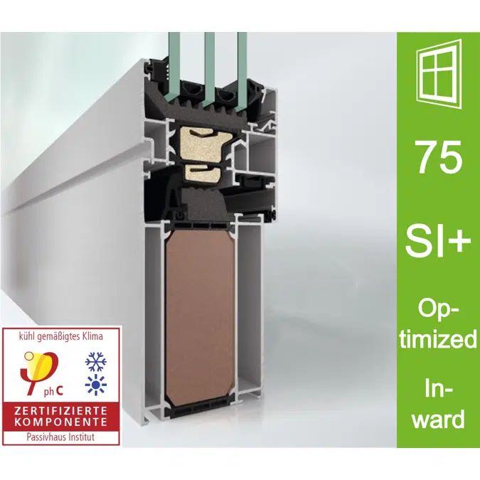 BIM objects - Free download! Window AWS 75.SI+optimized, Inward opening ...