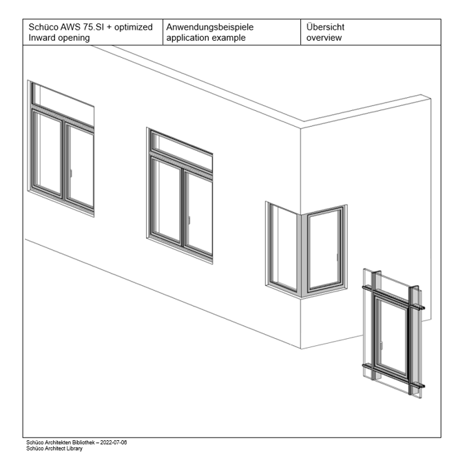 Objetos BIM - ¡Descarga gratis! Window AWS 75.SI+optimized, Inward opening | BIMobject