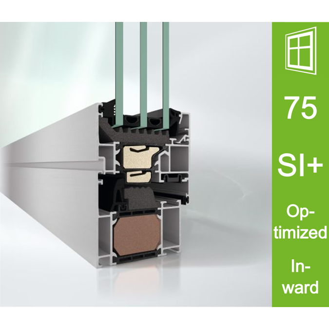 BIM objects - Free download! Window AWS 75.SI+optimized, Inward opening | BIMobject