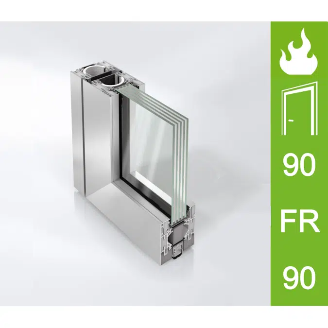 BIM objects - Free download! Door Firestop ADS 90 FR 90, Outward ...