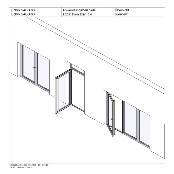 BIM objects - Free download! Door ADS 60, Inward opening | BIMobject