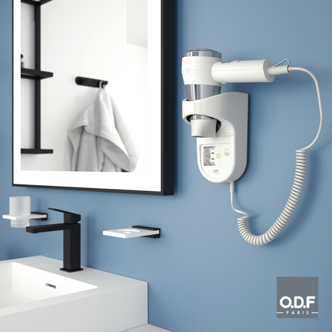 BIM objects - Free download! Hairdryer wall mounted with razor socket ...