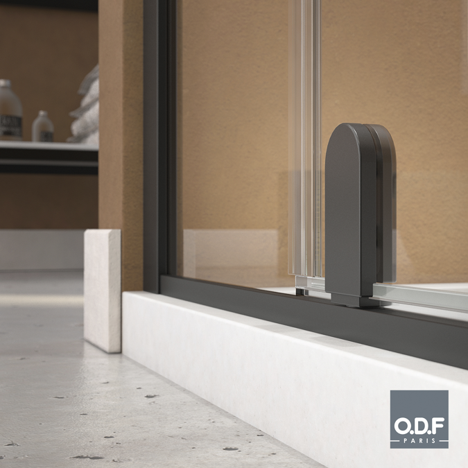 BIM objects - Free download! Shower screen 2 fixed + 1 swiveling panel ...
