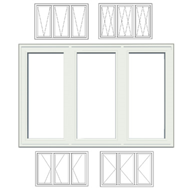 BIM objects - Free download! Rationel AURAPLUS triple frame | BIMobject
