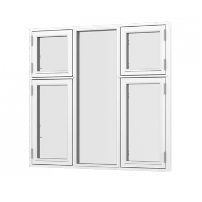 BIM objects - Free download! Forma Premium window Triple casement side ...