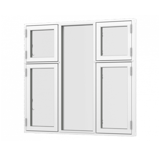 BIM objects - Free download! Formaplus Premium window Triple casement ...